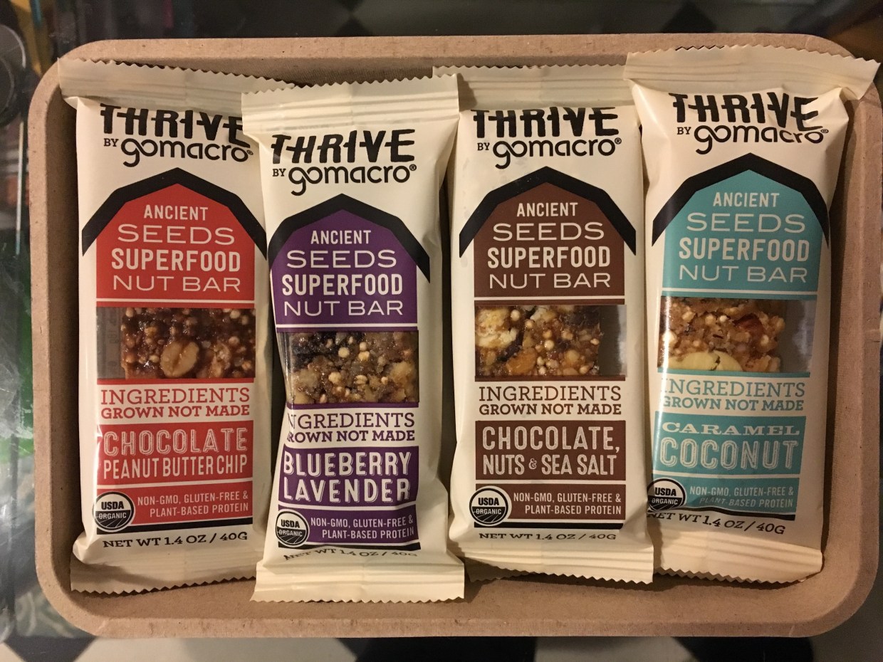 Food Review – GoMacro Thrive Bars – Made With Superfood Nuts & Seeds